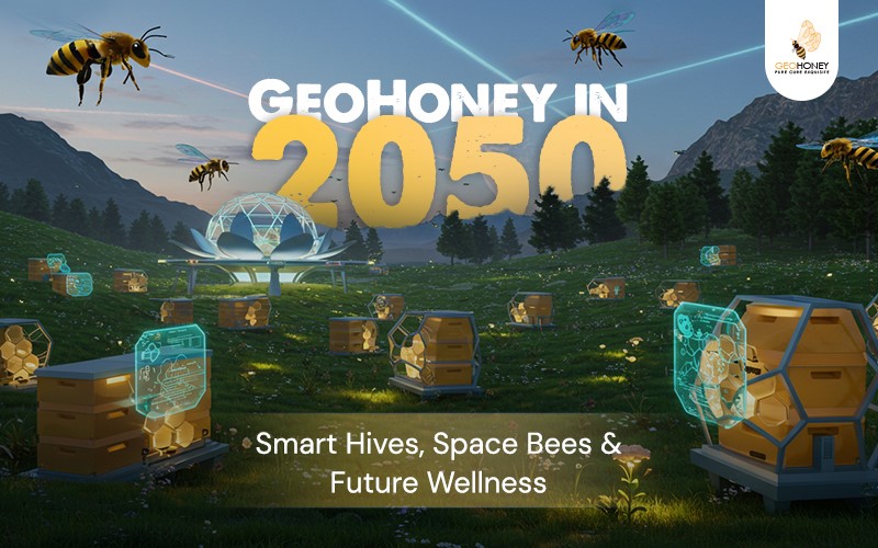 GeoHoney in 2050: Smart Hives, Space Bees & Future Wellness
